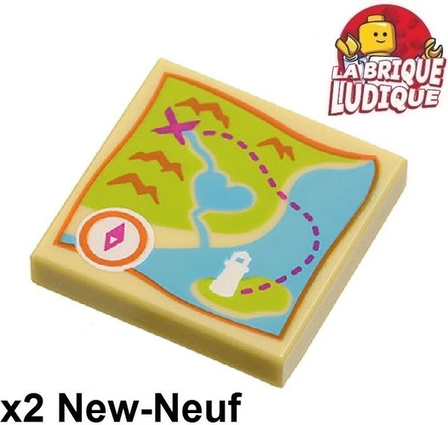 LEGO 2X TILE Decorated 2x2 Map Heartlake City Bay friends 3068bpb0902 ...