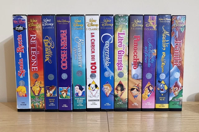 WALT DISNEY I CLASSICI - 12 VHS (Videocassette) Ediz. Originale da ...