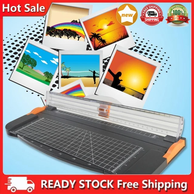 PAPER TRIMMER PAPER Cutter Slicer with Grid Lines Side Ruler for Label ...