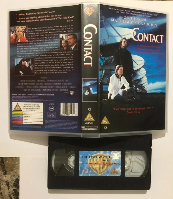 CONTACT {VHS/PAL} ORIGINAL Big Box Vhs ~ Jodie Foster. Rare & Oop ...
