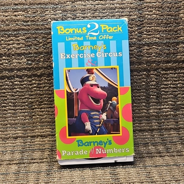 BARNEY - EXERCISE Circus / Parade Of Numbers (Double Pack) (VHS, 1997 ...