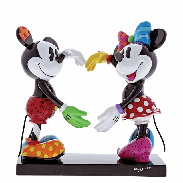 ENESCO DISNEY BY Romero Britto Mickey and Minnie Mouse Heart Hands ...