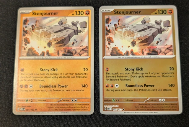 POKÉMON TCG MEGA Evolution Stonjourner 081/132 Common And Reverse Holo ...