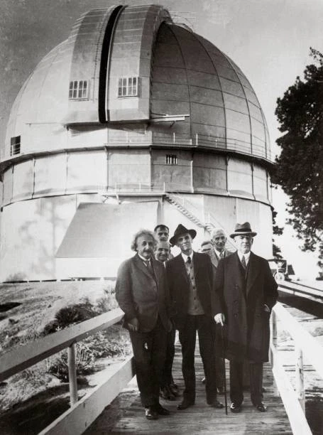 GERMAN-BORN PHYSICIST ALBERT Einstein visiting Mount Wilson Observ- Old ...