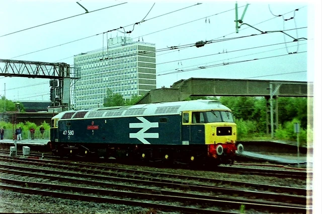 35MM RAILWAY COLOUR Negative Class 47 580 at Crewe £1.95 - PicClick UK
