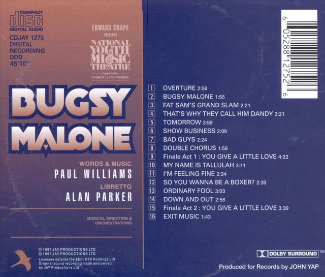 ORIGINAL SOUNDTRACK - Bugsy Malone [Originalcast Aufnahme] Neue Cd EUR ...