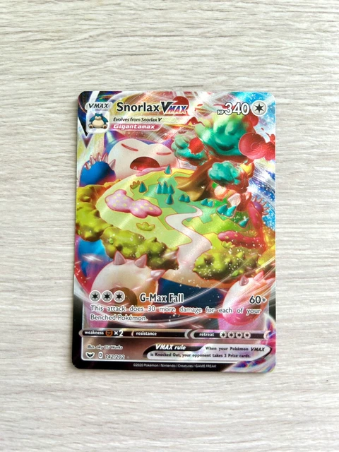 POKEMON KARTE RELAXO Snorlax VMAX Alt Art Full Art Holo Near Mint TCG ...