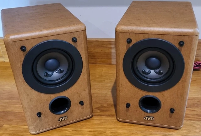 JVC SP-UXT 150H Cherrywood Mini HiFi Bookshelf Speakers ,4 Ohms 20W ...