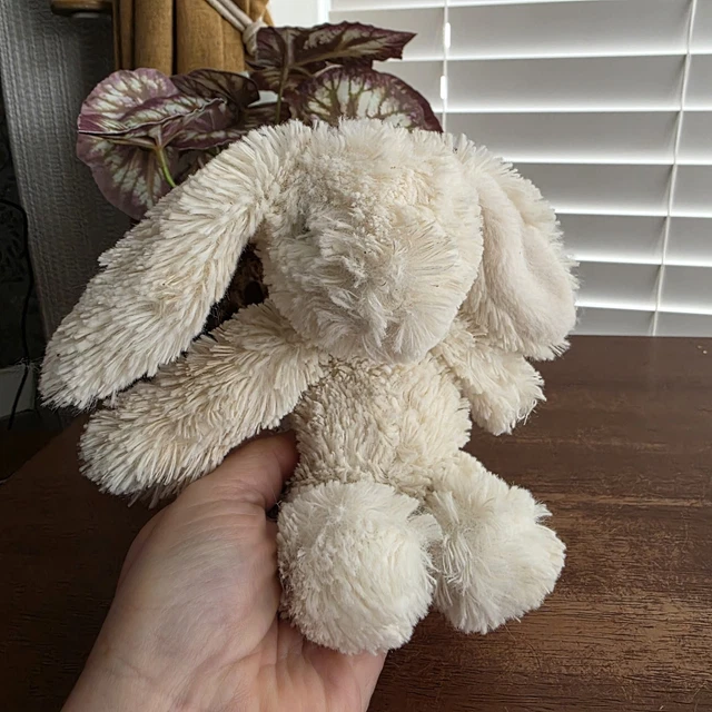 MANHATTAN TOY COMPANY 8" Cream Bashful Bunny Rabbit Plush Comforter Hug ...