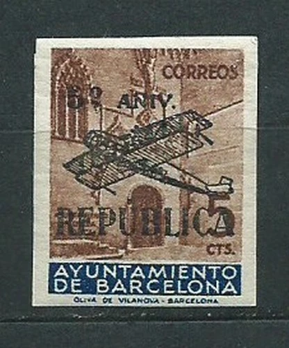 BARCELONA MAIL 1936 Edifil Ne 20 MNH Anniversary of The Republic $58.68 ...