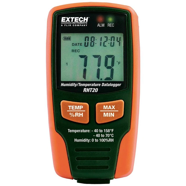 EXTECH RHT20 ENREGISTREUR de données d'humidité et de température 0 % ...