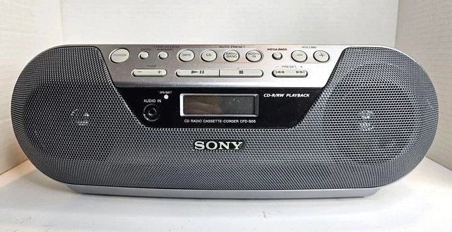 SONY BOOMBOX CD PLAYER Radio Cassette Recorder CFD-S05 Mega Bass Tested ...
