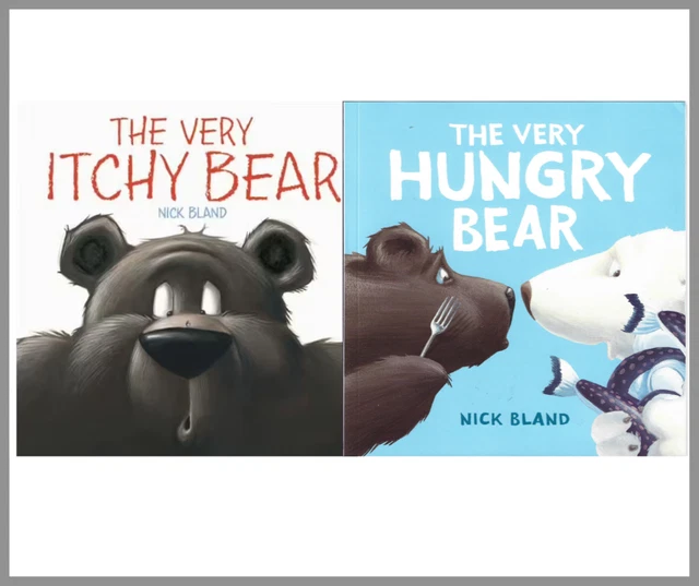 THE VERY HUNGRY Bear & Itchy Bear By Nick Bland Children Story Book Set ...