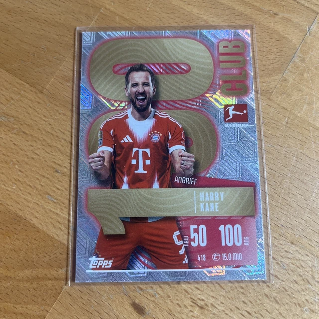 TOPPS BUNDESLIGA MATCH Attax 2025/2026 - Club 100 Harry Kane Nr. 418 ...