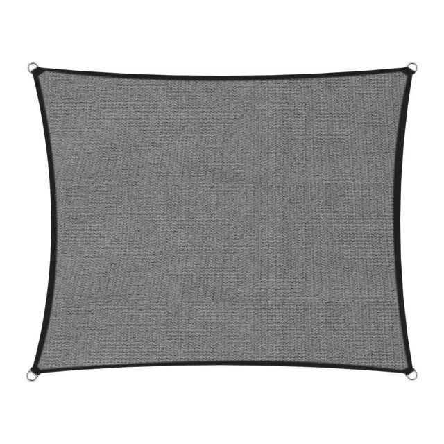 WALLAROO SHADE SAIL 3.6 x 3.6m Grey Square UV Block Outdoor Canopy ...