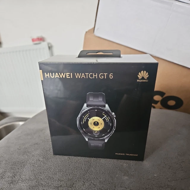 HUAWEI WATCH GT 6 WiFi BT 46mm Smartwatch - Black - 1.47" AMOLED, GPS ...