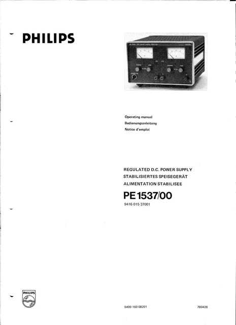 BEDIENUNGSANLEITUNG-OPERATION ISTRUZIONI CON Dello Schema per Philips ...