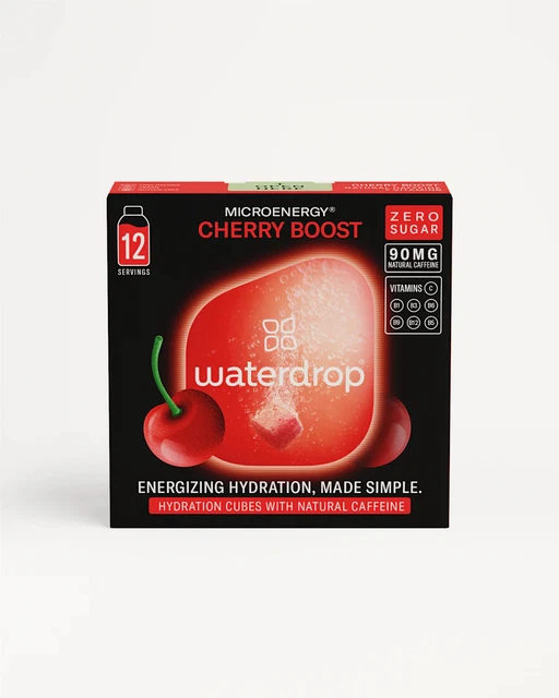 4X WATERDROP VITAMINS with no sugar Water, Cube, Enjoy CHERRY BOOST £67 ...