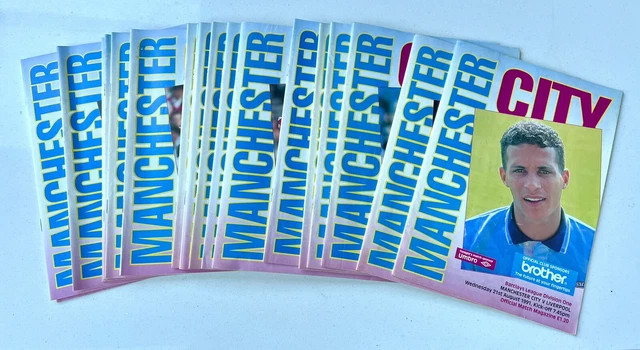 FOOTBALL PROGRAMMES - 20 MANCHESTER CITY HOME PROGRAMMES - 1991/92 ...