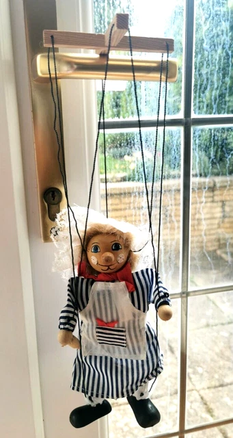 LARGE VINTAGE WOODEN Marionette Wooden String puppet £9.99 - PicClick UK