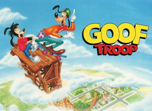 VINTAGE WALT DISNEY Goof Troop Goofy TV Show 1992 Advertising Postcard ...
