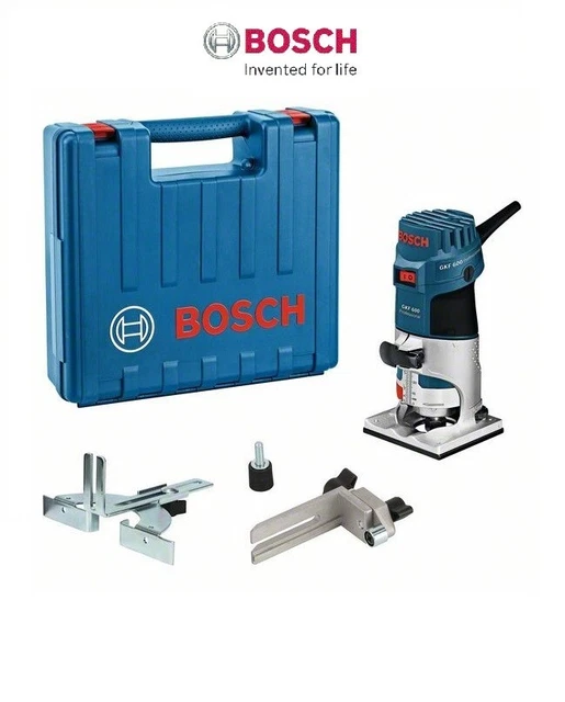 BOSCH GKF 600 Router SET (230V) c/w Collet + Guide + Carry Case ...