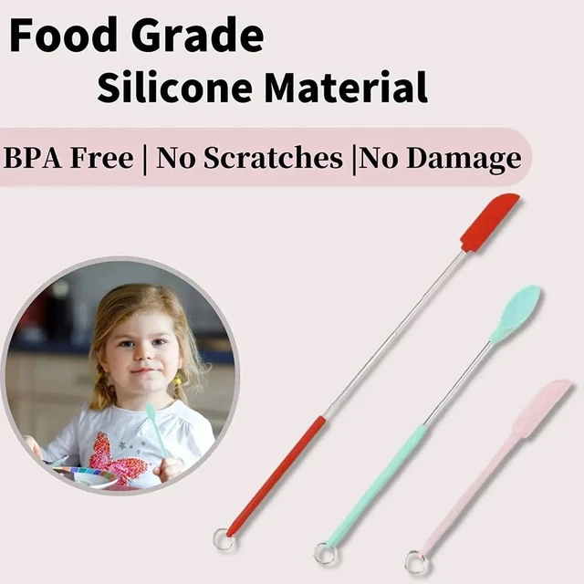 ACCESSORIES TELESCOPIC SPATULA Jars Scraper Silicone Spatula Cosmetics ...