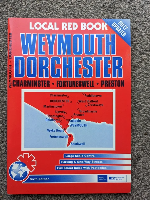 WEYMOUTH/DORCHESTER MAP. LOCAL Red Book Steet Map of Weymouth ...