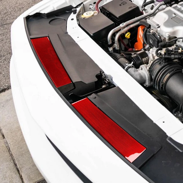RED CARBON FIBER Front Hood Engine Inside Panel Cover For Dodge ...