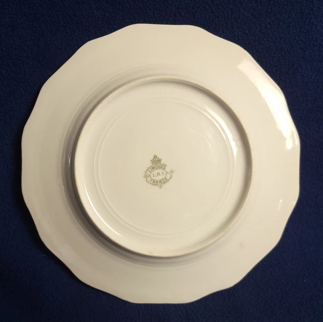 ANCIEN 1920S LRL Limoges France Main Peint Brochet Poisson 8 " Salade ...