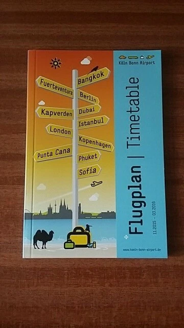 COLOGNE-BONN AIRPORT FLIGHT timetable book 2015/16 Germany £0.85 ...