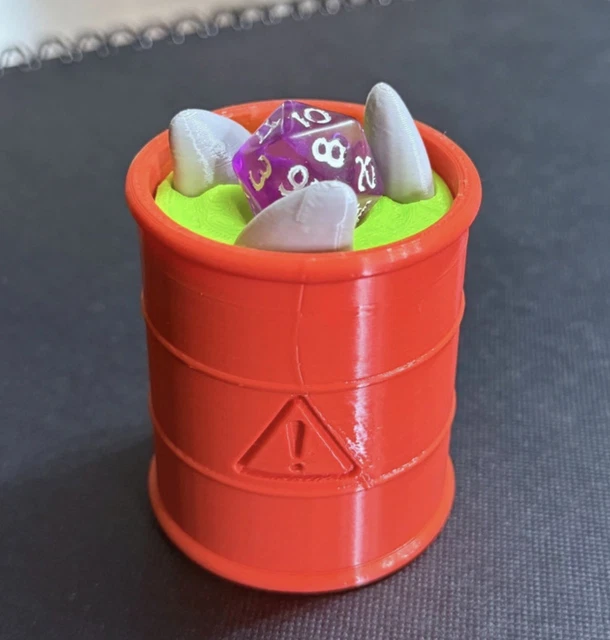 SHARK INFESTED TOXIC Waste D20 3D Printed DnD Dice Guardian Holder ...
