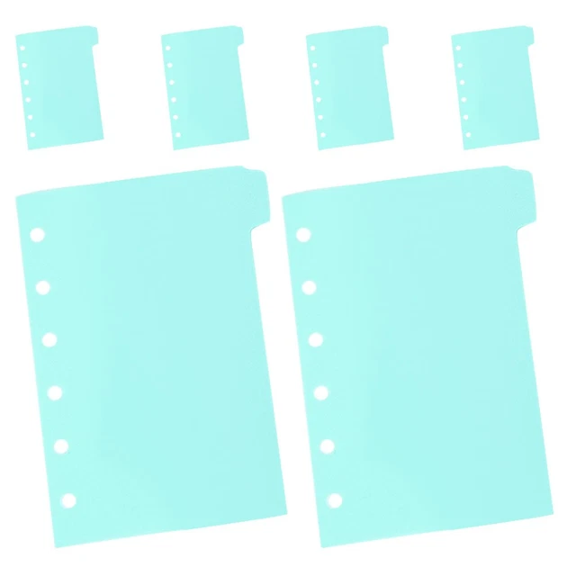 6 SHEET JOURNAL Accessories Plastic Page Protectors Binder Insert ...