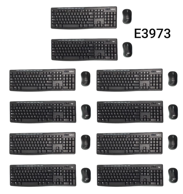 LOT OF 10 Logitech Wireless Keyboard K270 and Mouse M185 Combo w ...