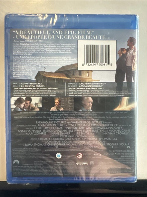 INTERSTELLAR (BLU-RAY DISC) Matthew McConaughey Rare Sealed OOP New ...