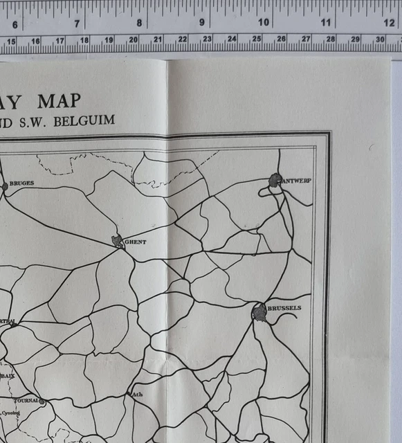 WW1 MAP RAILWAY Map North East France & South West Belgium Arras ...