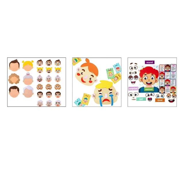 SOCIAL EMOTIONAL LEARNING Social Skills Preschool Happy Faces Stickers ...