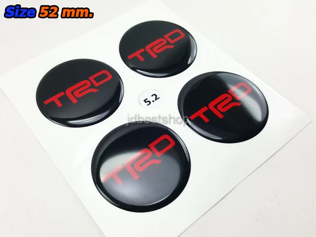 STICKERS RESIN REFLECT Logo Decor Wheels Center Caps for TRD Size 52mm ...