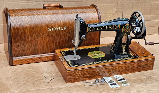 SINGER 66K LOTUS Hand crank sewing machine £395.00 - PicClick UK