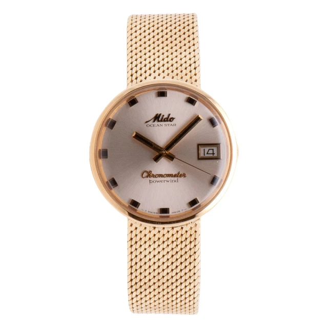 MIDO OCEAN STAR Powerwind 14K GelbgoldAutomatik 36 mm EUR 4.750,00 ...