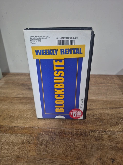 BLOCKBUSTER VIDEO VHS Tape Clamshell Platoon Movie Film Rental Case ...