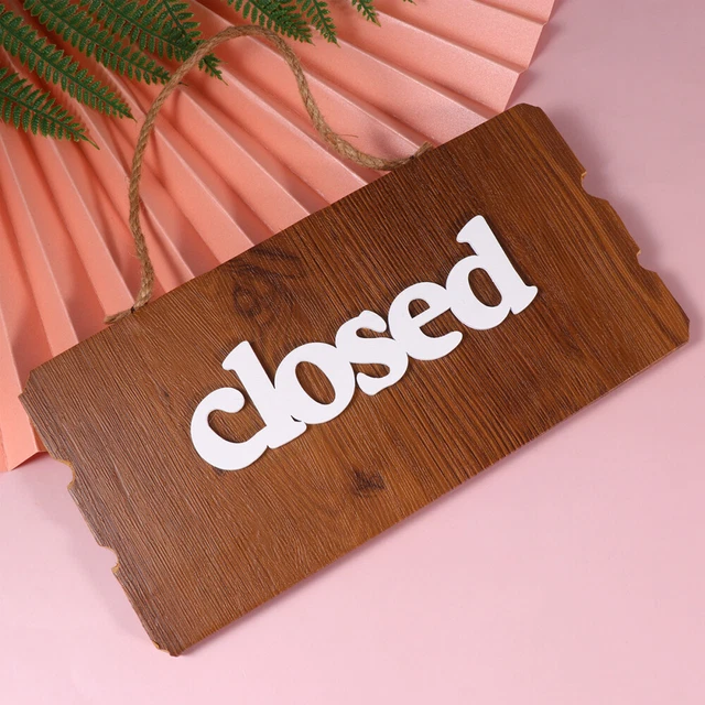 OUTDOOR VINTAGE OPEN Closed Sign Rustic Open Closed Sign Wood Closed ...