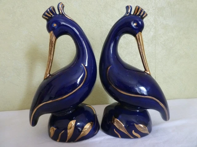 BOUTEILLES LIQUEUR ANCIENNES oiseaux marine/doré Terre D 'Acier REVOL ...