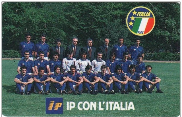 SCHEDE TELEFONICHE SIP Rara Scheda Ip Italia 90"Squadra Omaggio 1/3092 ...