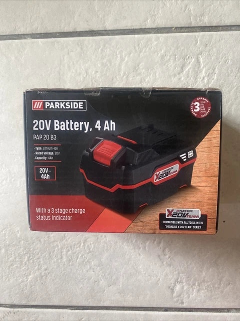PARKSIDE 20V 4AH LI-ION Battery PAP 20 B3 NO BOX OR PACKAGING £29.90 ...