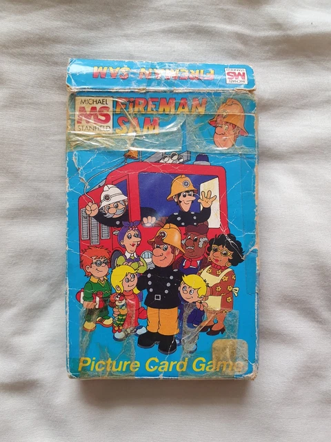 MICHAEL STANFIELD 1988 Vintage Fireman Sam Giant Picture Card Snap Game ...