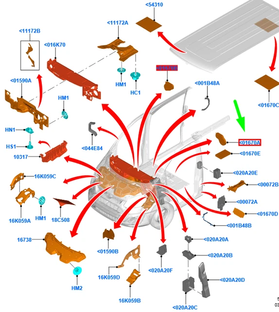 FORD TRANSIT CUSTOM MK1 Dash Panel Insulator LHD 2036989 NEW GENUINE £ ...