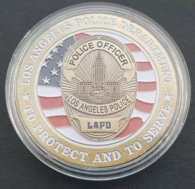 LAPD LOS ANGELES POLICE DEPARTMENT Challenge Coin With Coin Stand For ...