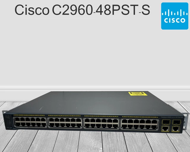 CISCO CATALYST 2960 SI POE-48 switch WS-C2960-48PST-S 48 Port POE $65. ...
