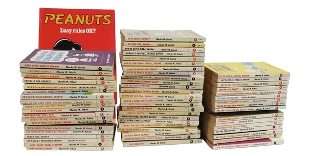 CHARLIE BROWN SNOOPY Peanuts Books Big Bundle Of 60 Books Vintage ...
